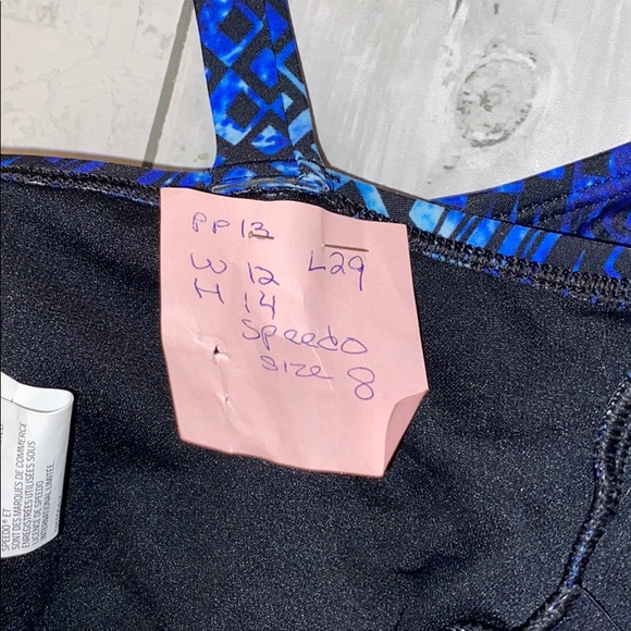 Speedo | Swim | Speedo Blue Black French Cut One Piece Racer Back ...